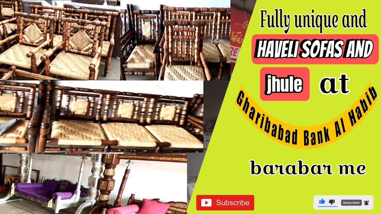 Fully unique haveli sofas and jhule at Garibabad bank al habib ke ...