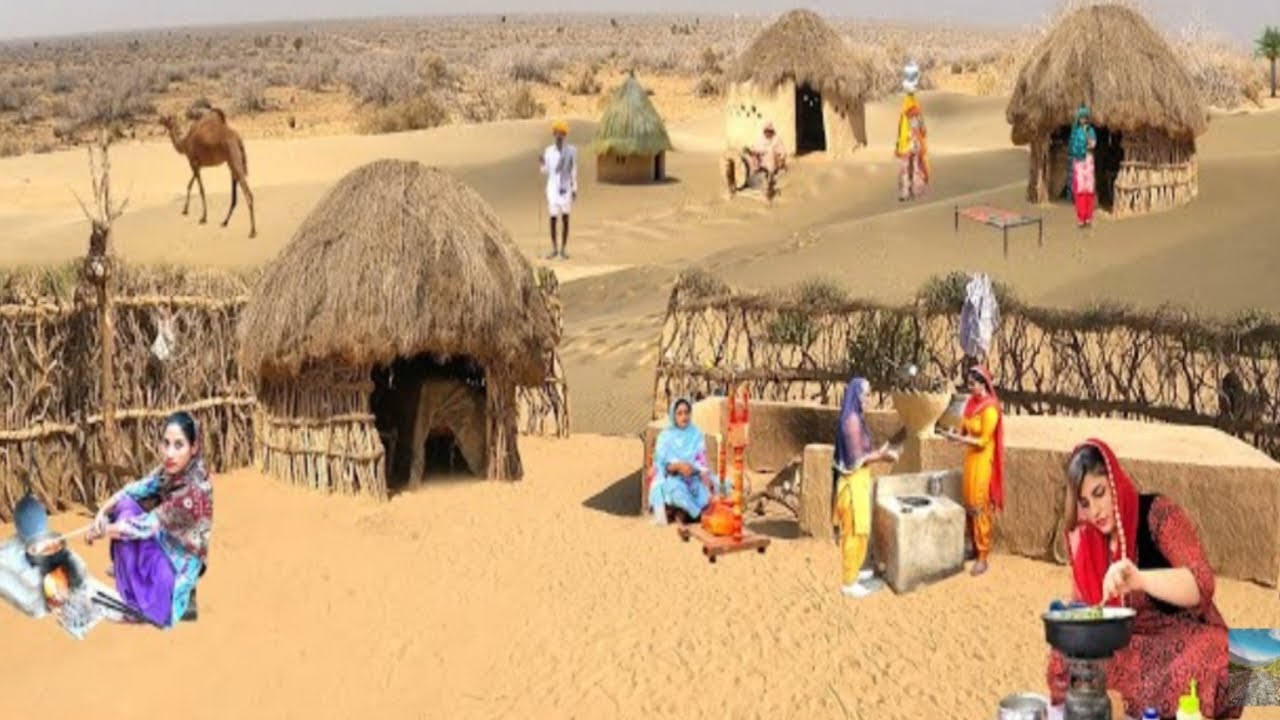 Cultural daily Life Routine of desert people at 60 degree temperature ...