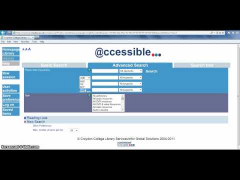 Accessible search on @... from Croydon College Library - YouTube