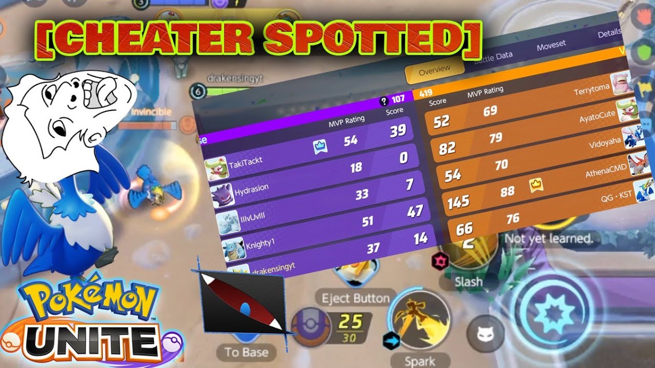 [Cheater Spotted] Pokemon UNITE December 13th 2021 Cramorant Bug/Cheat ...
