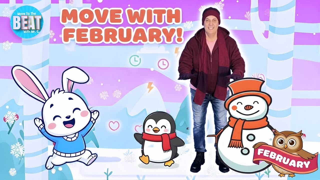 Move with February! | Elementary Brain Break | February Movement Song ...