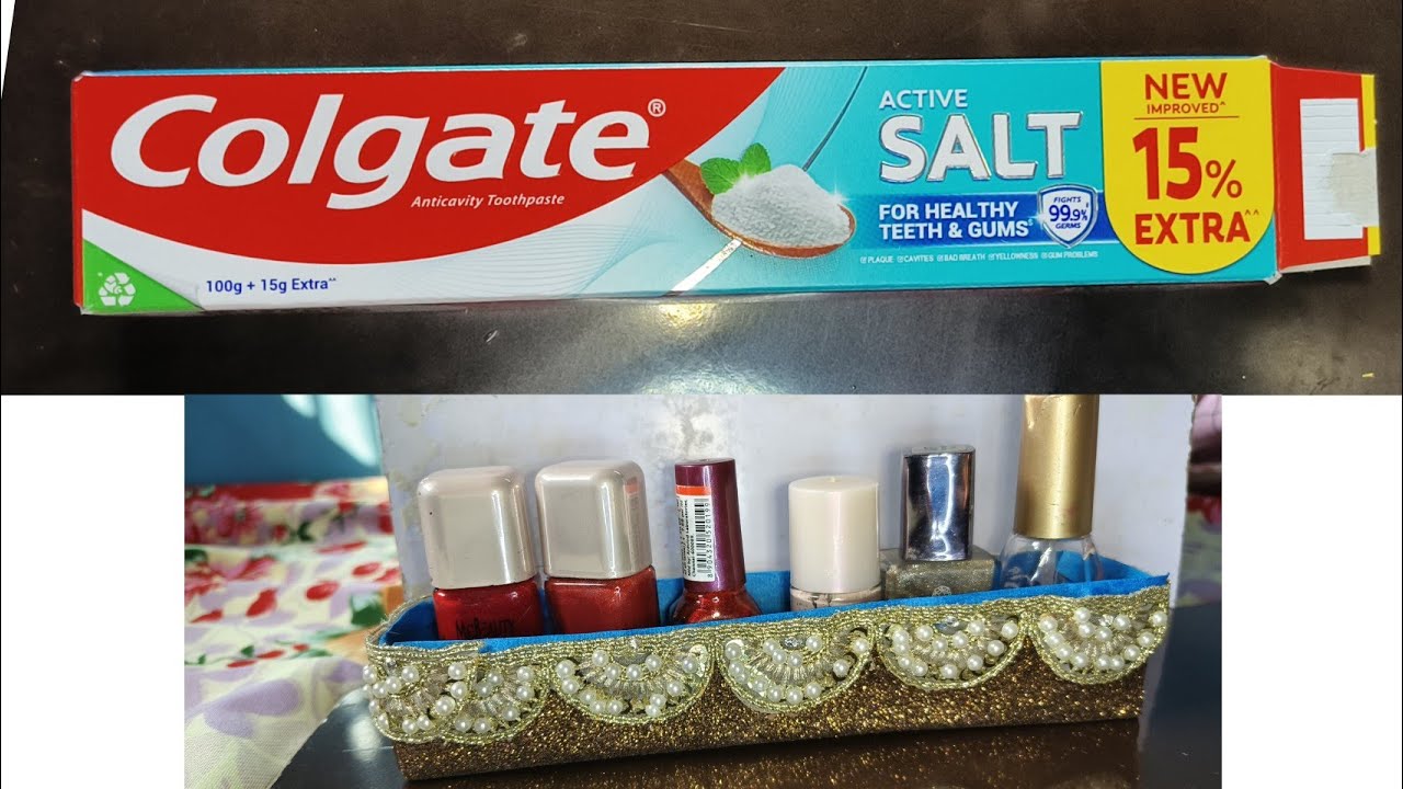 How to reuse Colgate box | best out of waste | diy organizer from ...