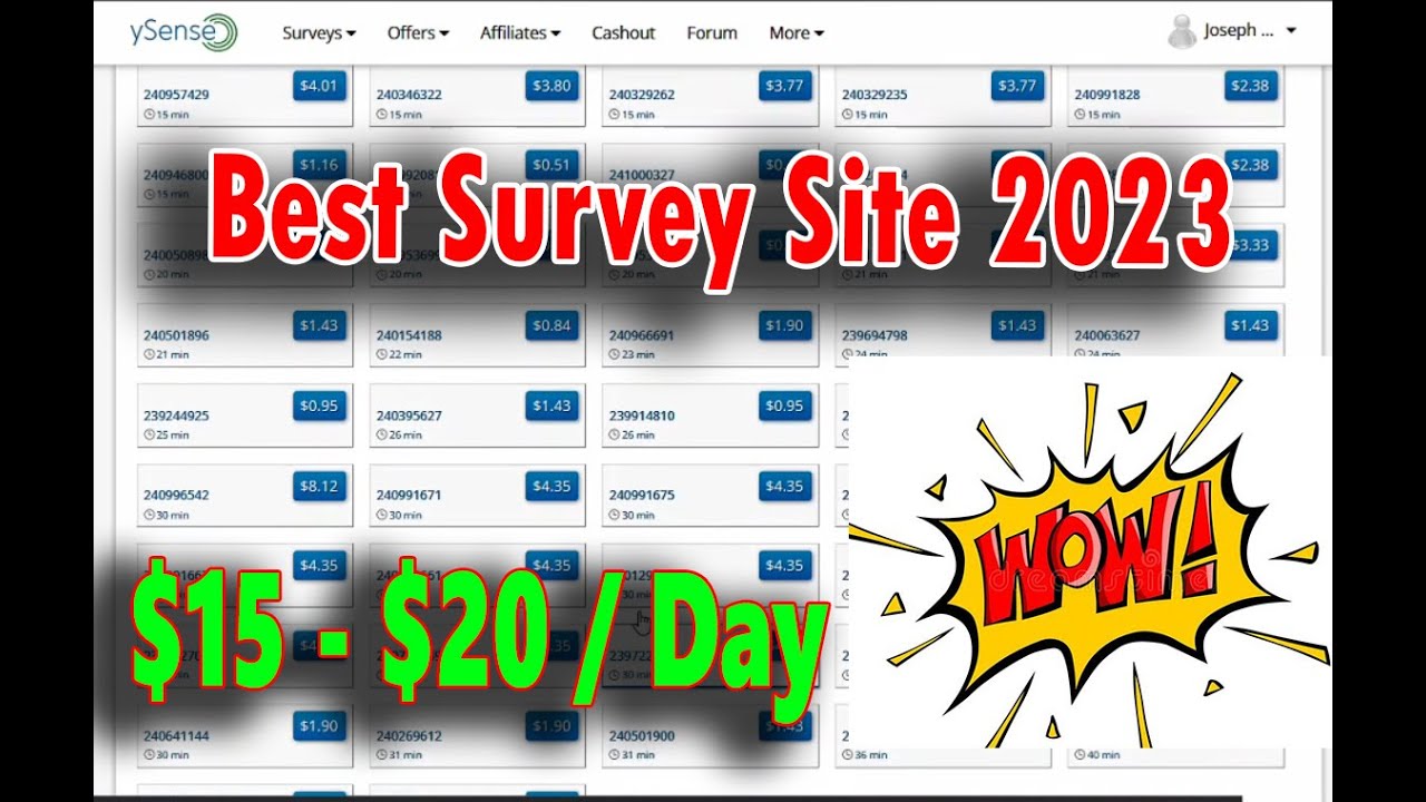 Ysense Survey site account create and best tips 2023 | Ysense Survey ...