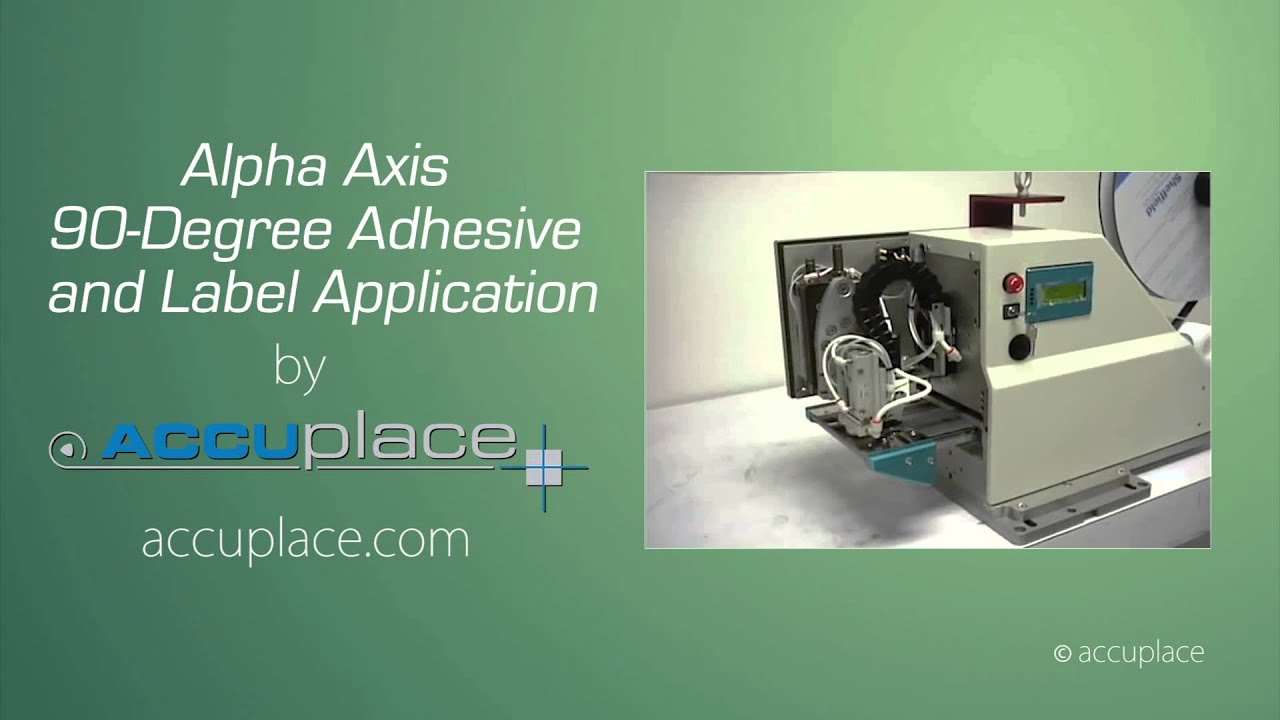 Alpha Axis 90 degree Adhesive Label Application - YouTube