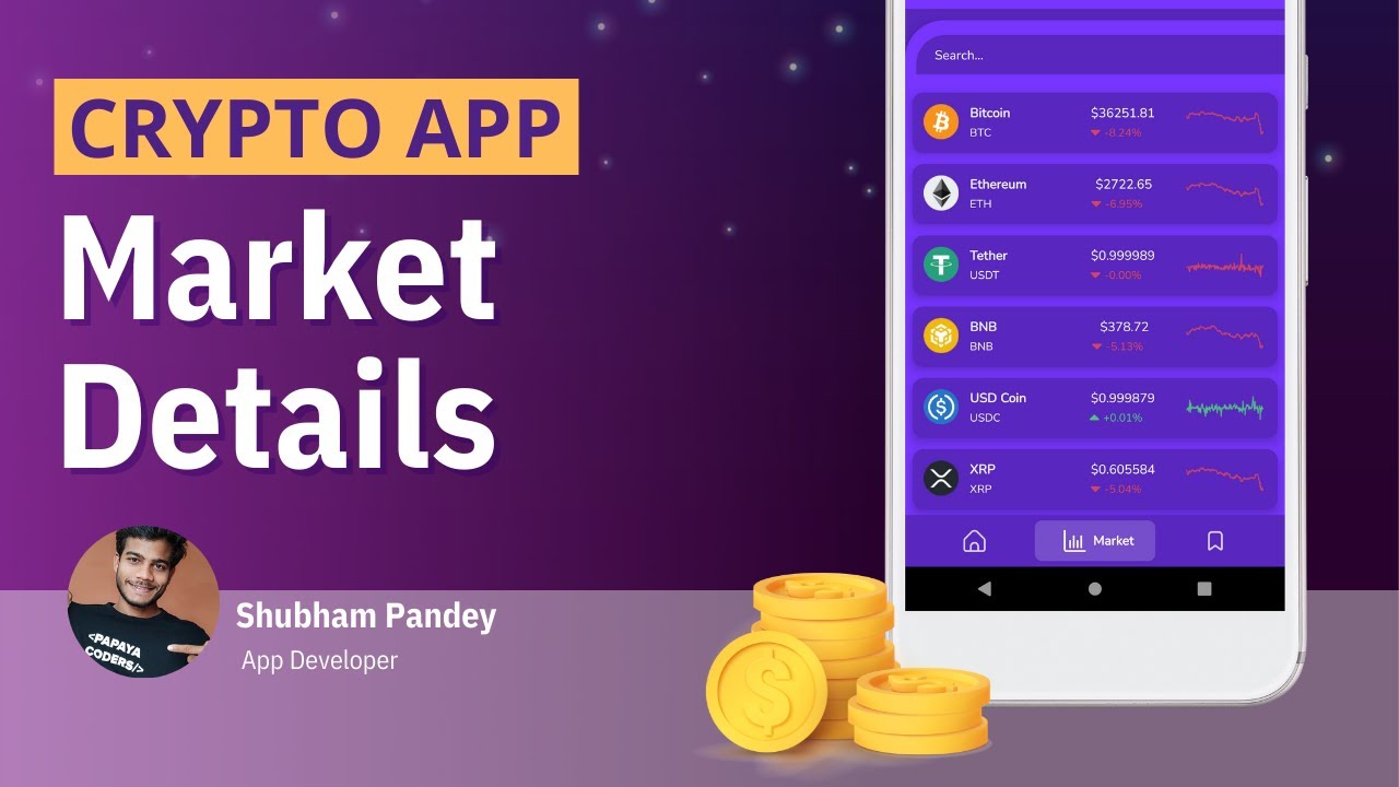 Crypto Market details list. | Crypto App in Android Studio - YouTube