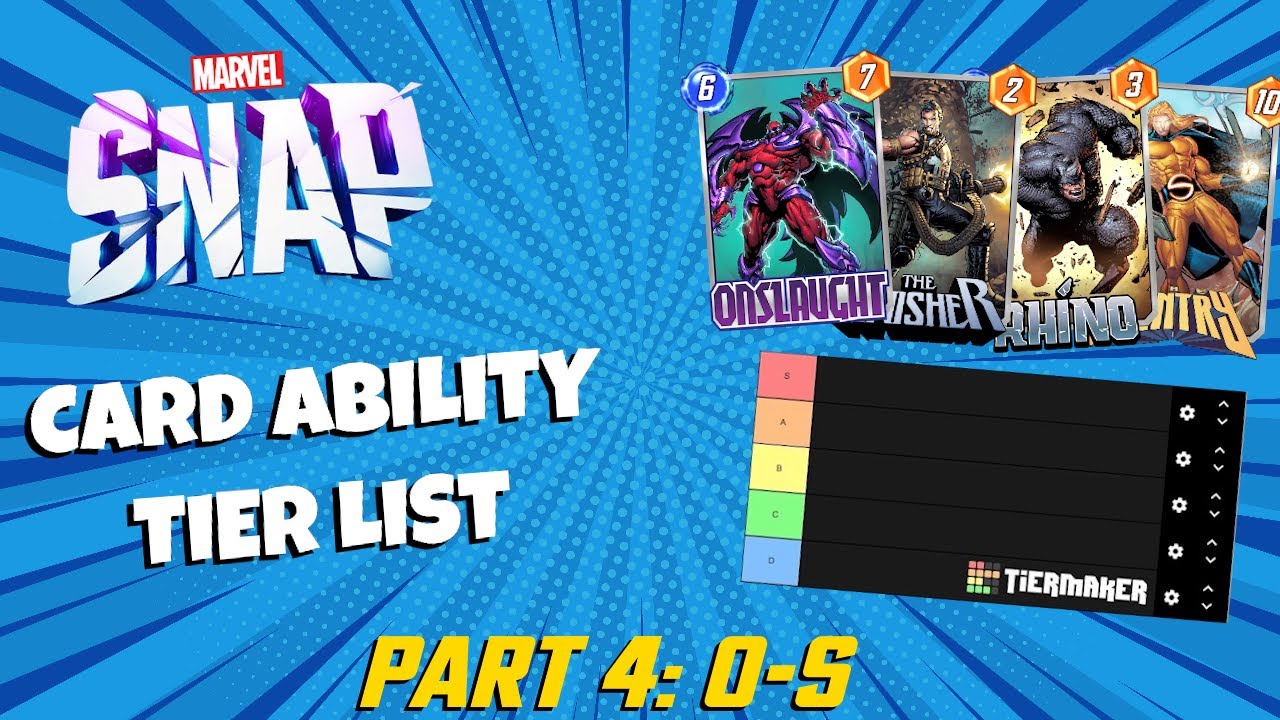 Marvel Snap Card Ability Tier List Part 4: O-S - YouTube