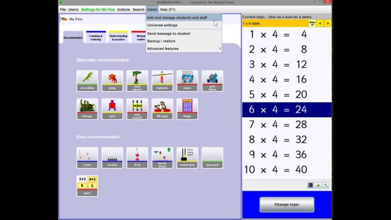 Numbershark 5: Track progress - YouTube