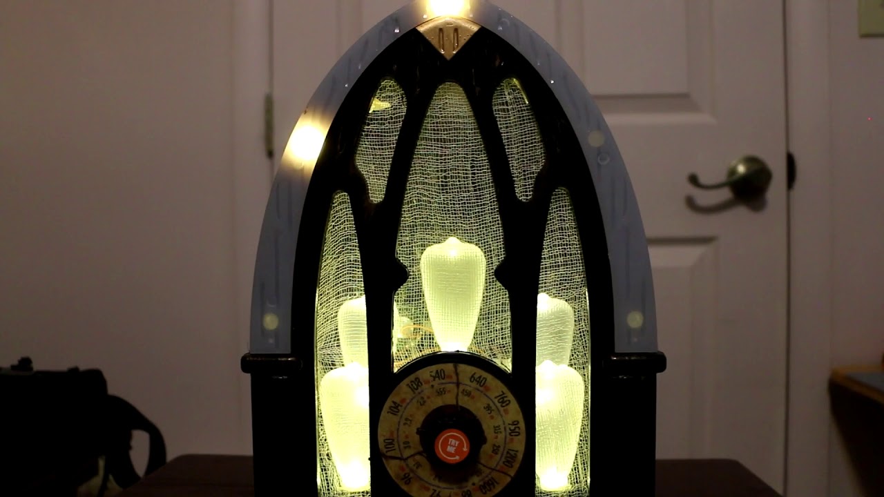 Gemmy Animated Haunted Vintage Radio Halloween Decoration - YouTube
