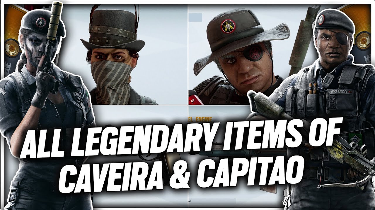 All Legendary Items of Caveira and Capitao - Rainbow Six Siege - YouTube