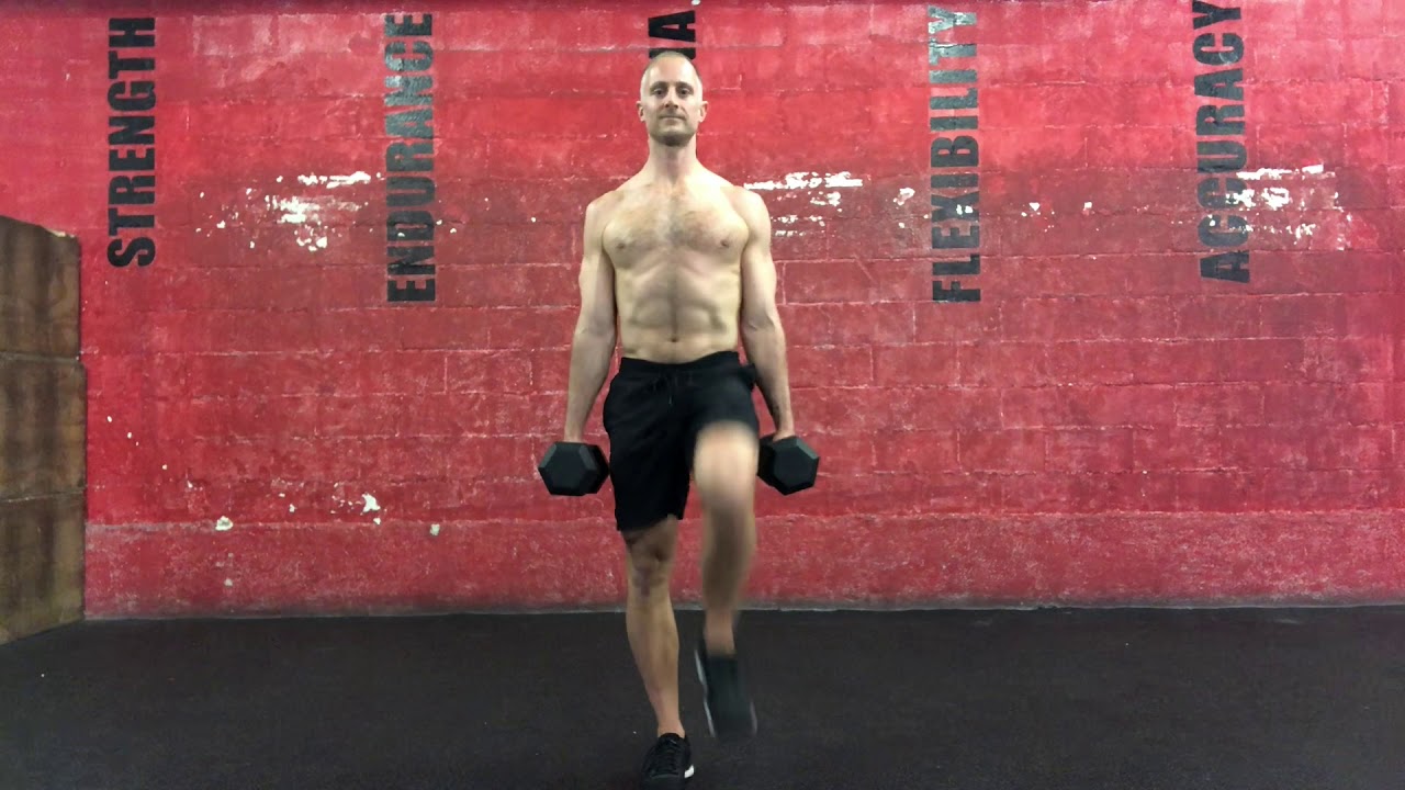 Marching dumbbell farmer's carry - YouTube