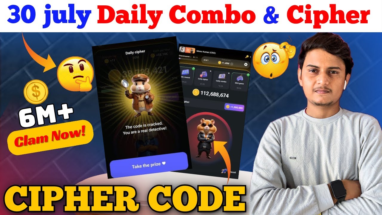 #30july Hamster Kombat Daily Combo | Hamster Kombat daily Cipher | Daily Combo & Cipher - YouTube