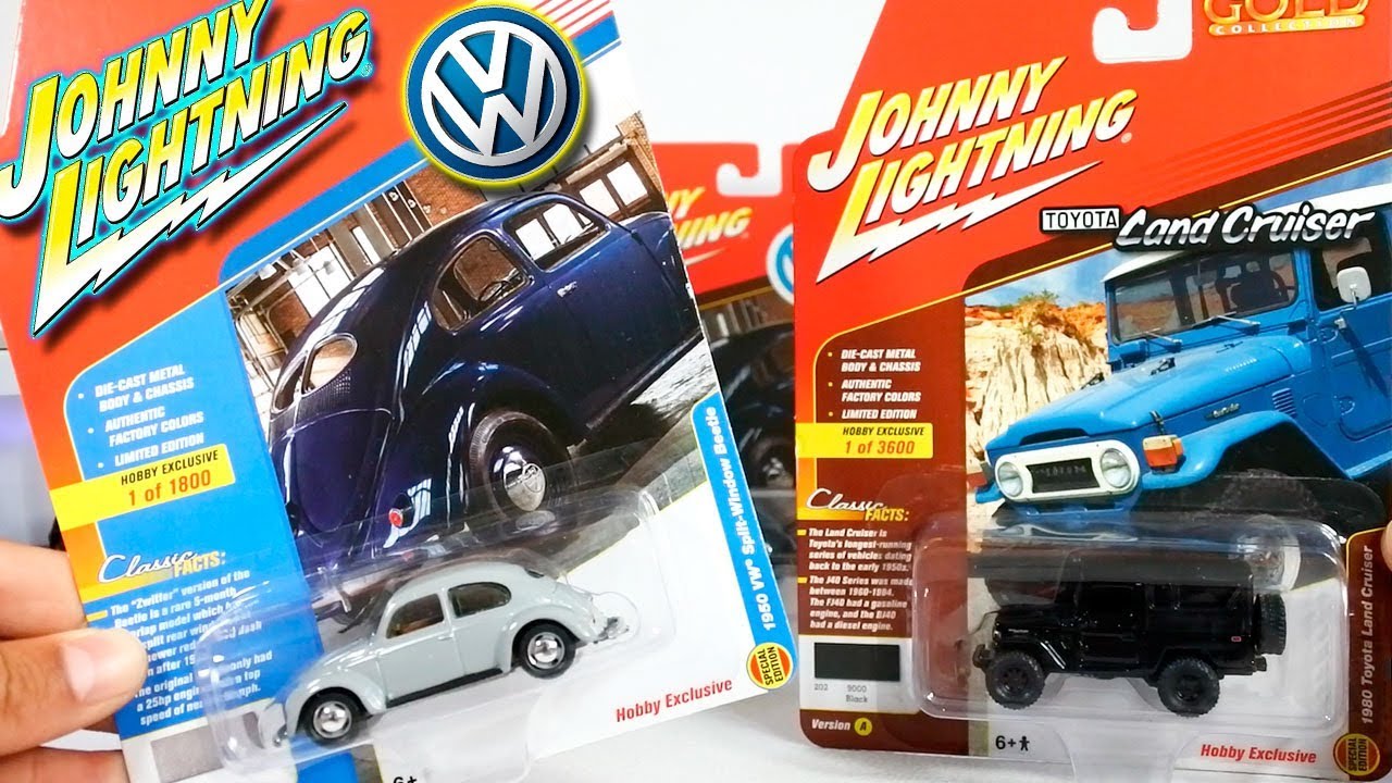JOHNNY LIGHTNING - 1950 VW SPLIT WINDOW BEETLE & 1980 TOYOTA LAND ...
