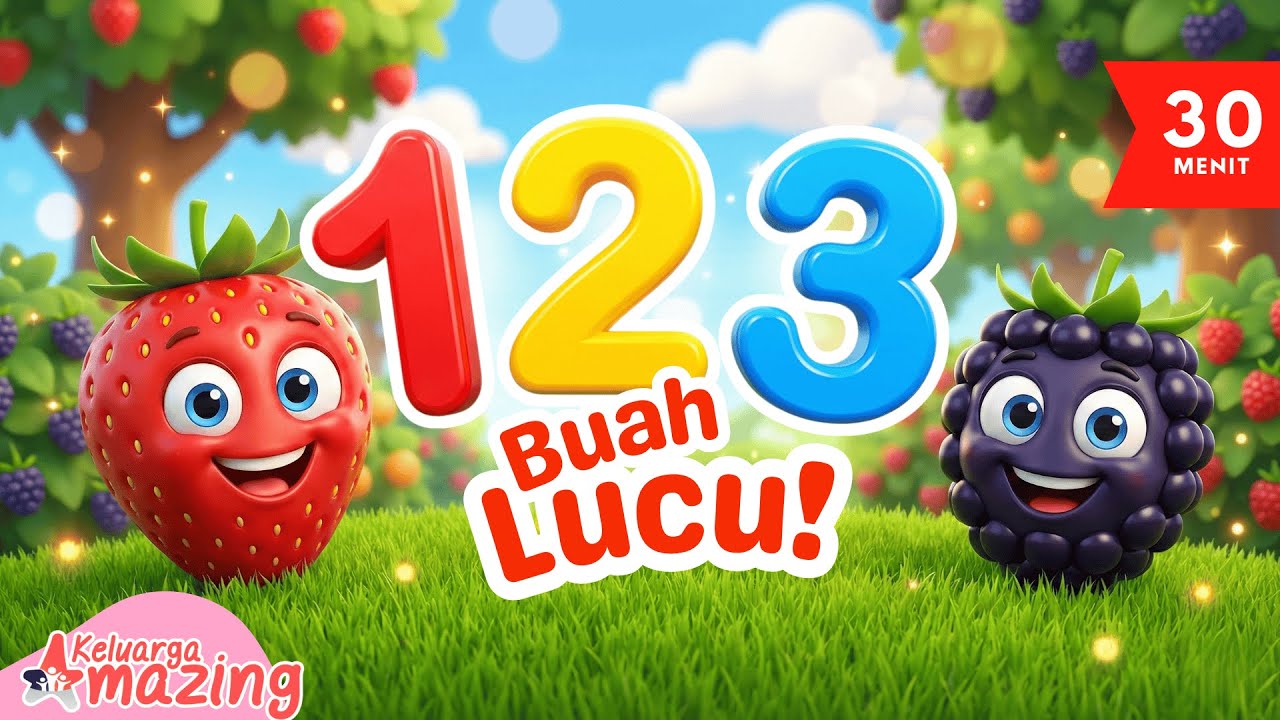 Belajar Angka 123 & Mengenal Nama Buah-Buahan 🥝 Video Edukasi Balita ...