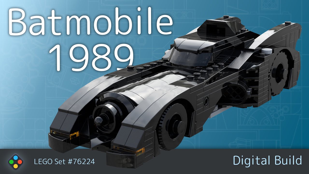 1989 Batmobile - Digital LEGO Build of Set 76224 - YouTube