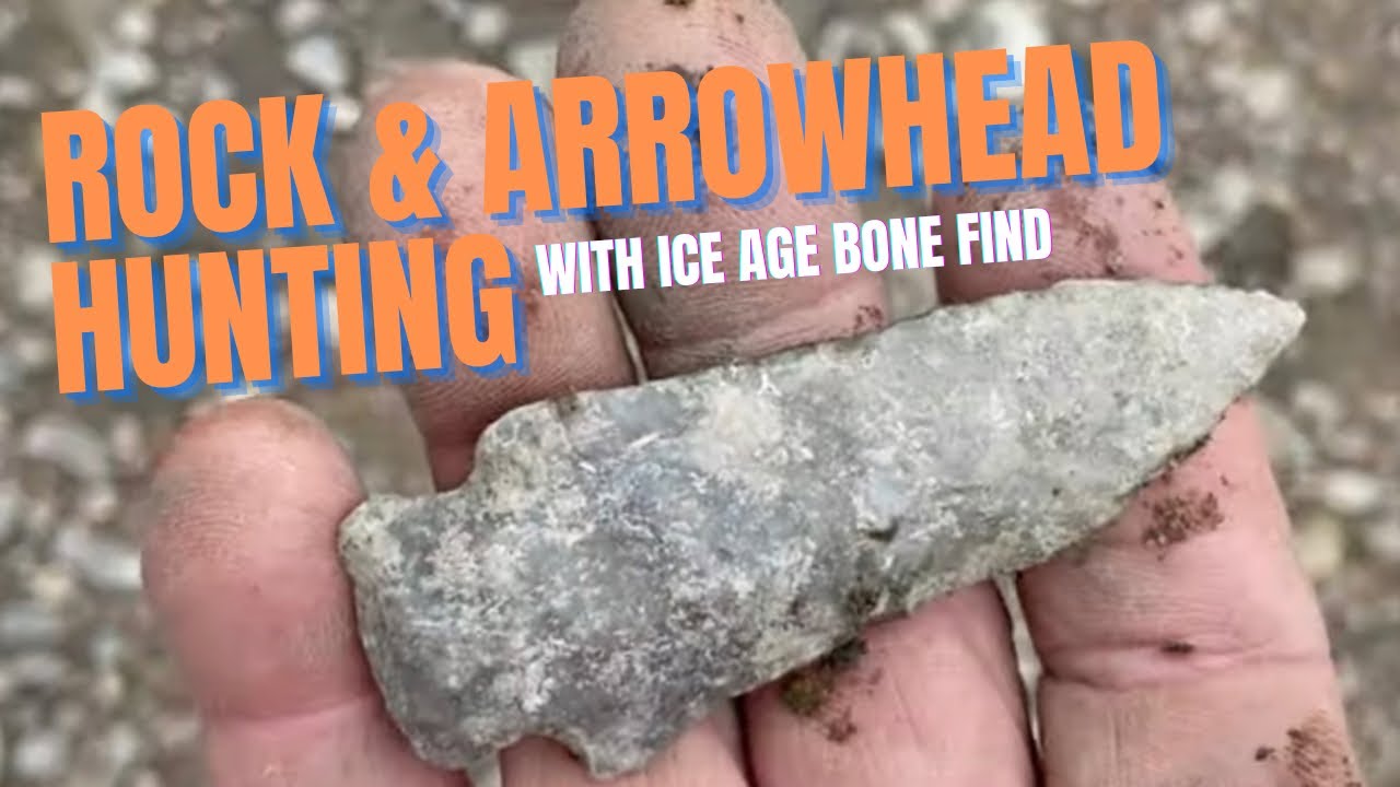 Rock & Arrowhead Hunting with Ice Age Bone Find - YouTube