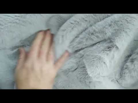 LUXUSNÍ UMĚLÁ KOŽEŠINA – IMITACE KRALIKA – ŠEDÁ