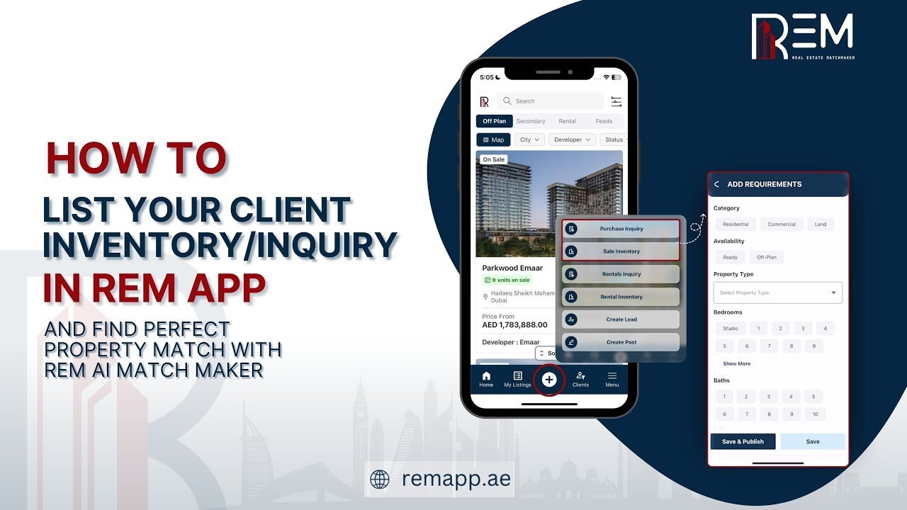 How to list your Client inventory Inquiry in REM App - YouTube