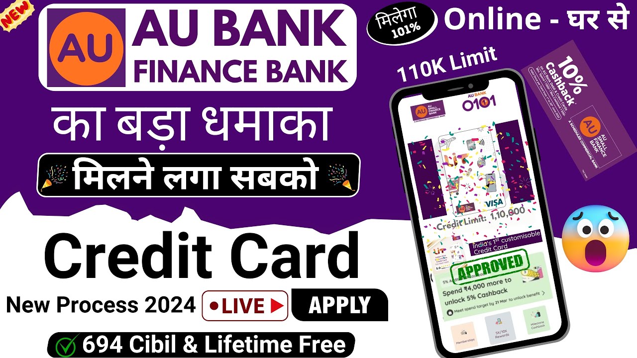 Au bank credit card 110K Apply 2024 | Lifetime Free Credit Card | au ...