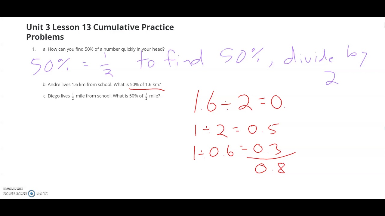 Unit 3 Lesson 13 #1 - YouTube