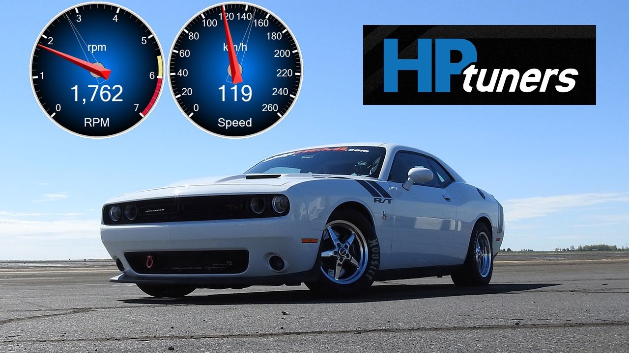 Drag Race with HP Tuners Gauges - YouTube