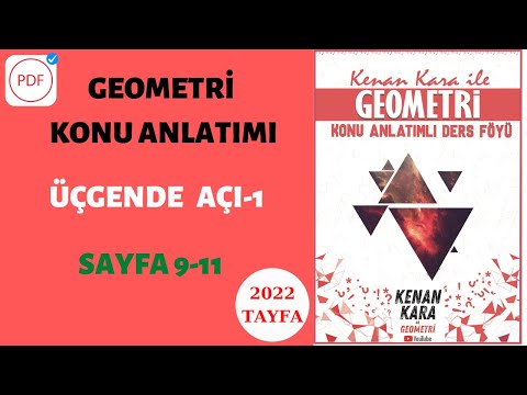 ÜÇGENDE AÇI-1 (Geometri Konu Anlatımı)