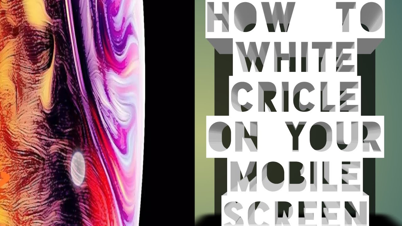 How to white cricle in screen - YouTube