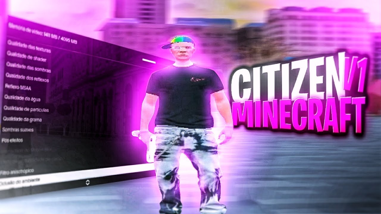 🚀😱 CITIZEN MINECRAFT SUPER LEVE PARA FIVEM PC FRACO - YouTube
