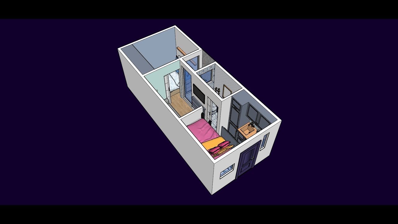 CASA 3X7 CON 2 HABITACIONES Y PATIO INTERIOR - YouTube