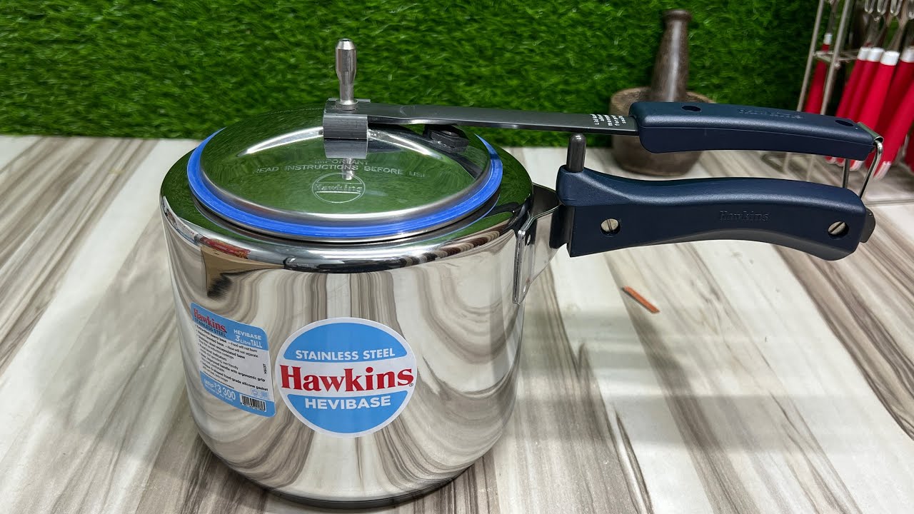 New Hawkins heavy base steel cooker for Induction No more burning - YouTube
