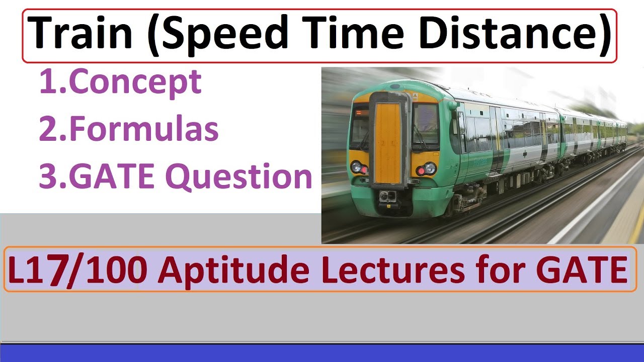 (Hindi) Train Speed Time Distance: Concept, Formulas | L17/100 Aptitude ...