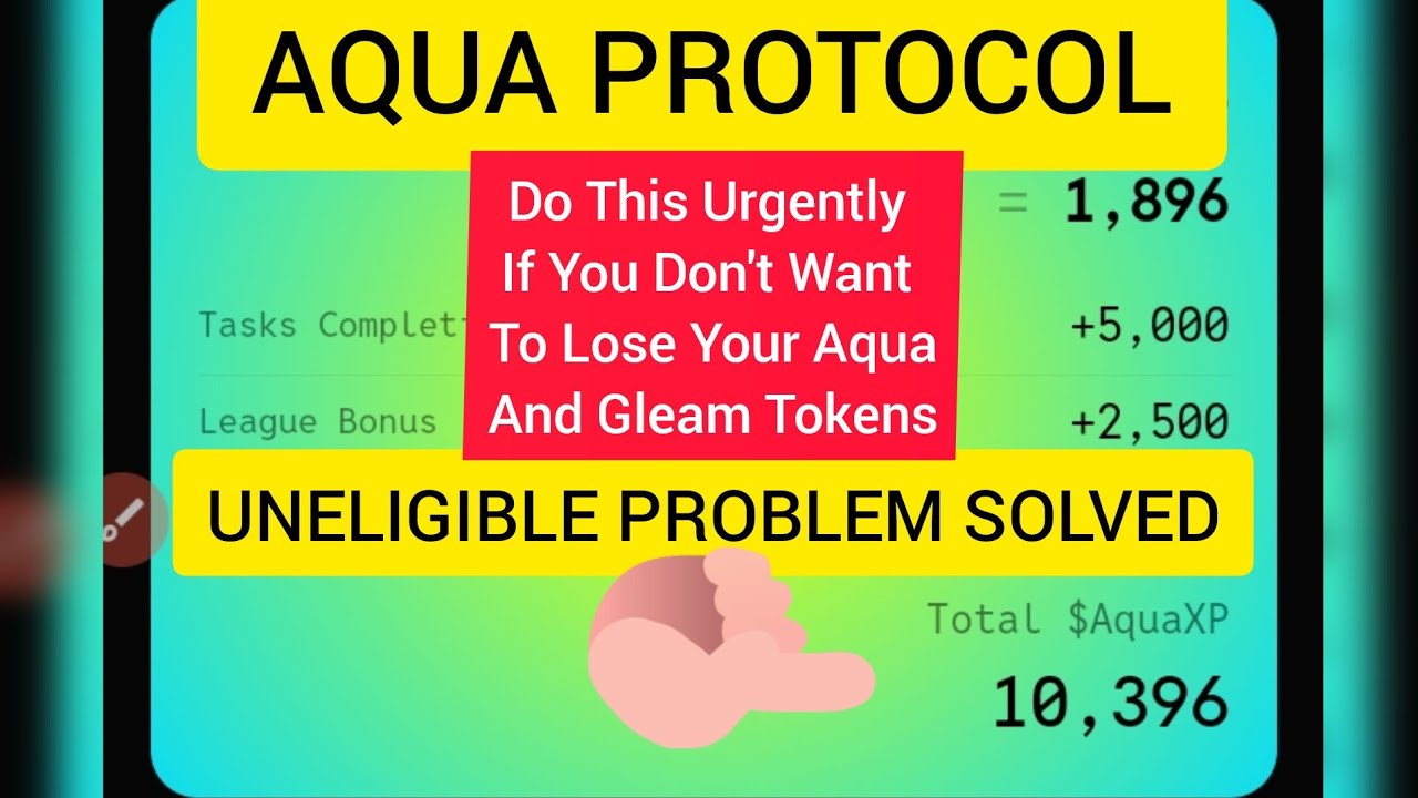 Aqua Protocol Not Eligible Problem Solved in Gleam #aqua #aqua protocol ...