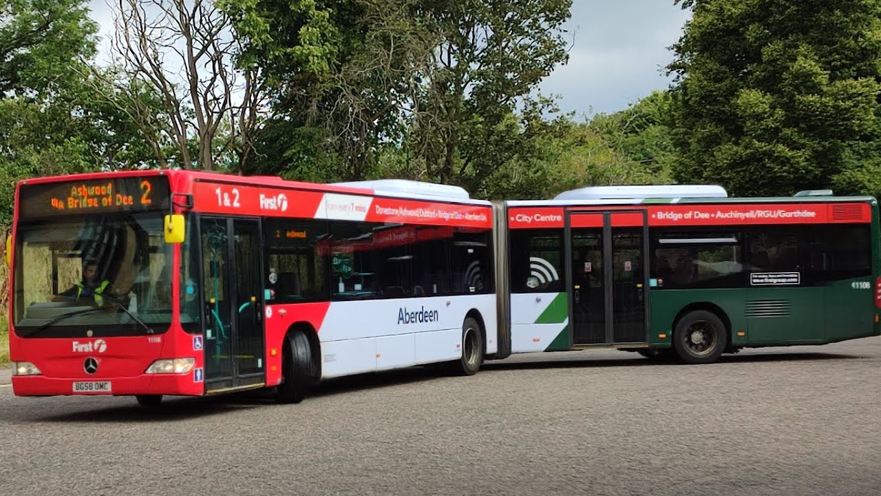 First Aberdeen 11108 Mercedes-benz citaro O530G (BG58 OMC) - YouTube