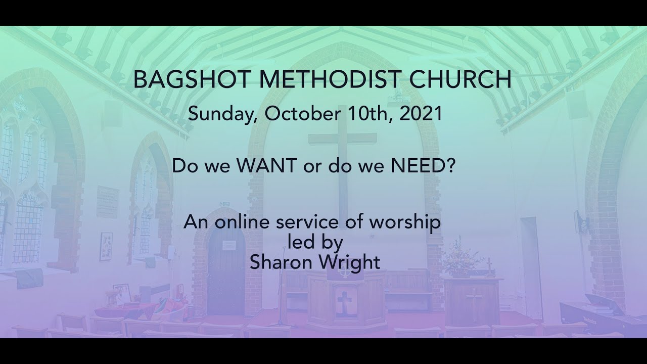 Bagshot Methodist Church 10 10 21 led by Sharon Wright - YouTube
