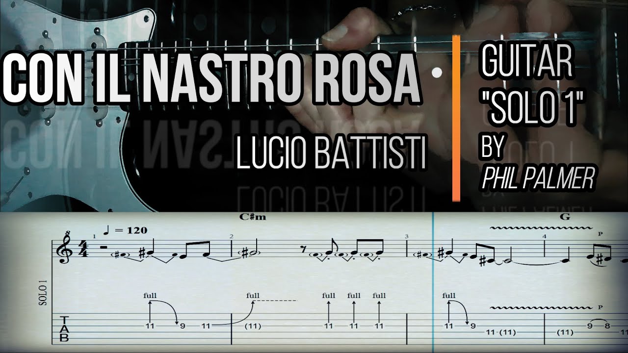 Con il nastro rosa - L. Battisti | SOLO 1 TAB | Guitar Cover | Tutorial ...