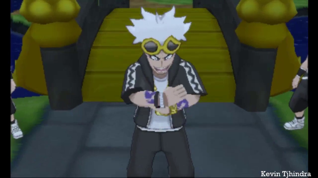 Pokemon Ultra Sun & Moon - Battle! Team Skull Leader Guzma First ...