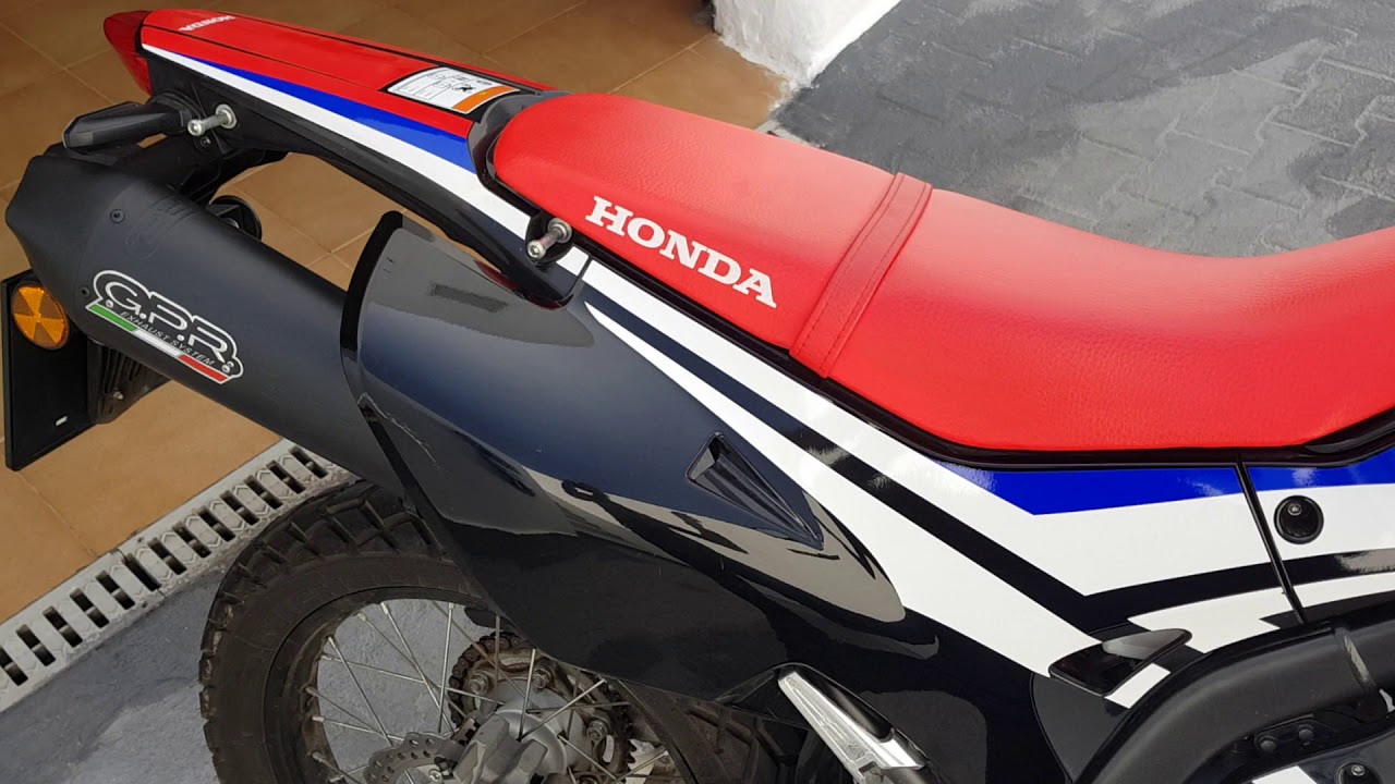 CRF 250 Rally GPR exhaust Black Titanium Slip On - YouTube
