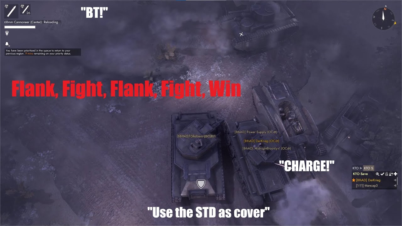Foxhole War 102: Colonial tank maneuvers fights large QRF - YouTube