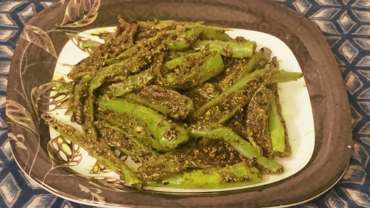 Achari mirch fry/green chilli fry/2 minute pickle recipe - YouTube