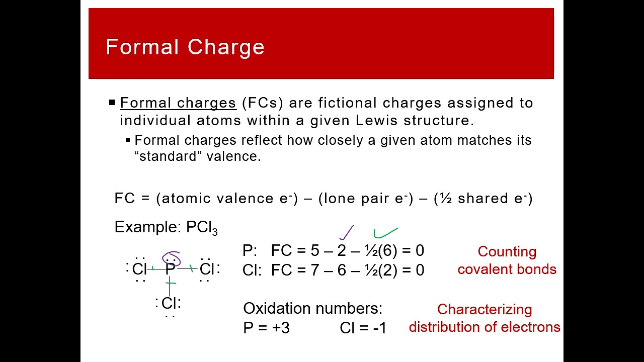 CHEM 1411 Chapter 7 - Part 9: Formal Charges - YouTube