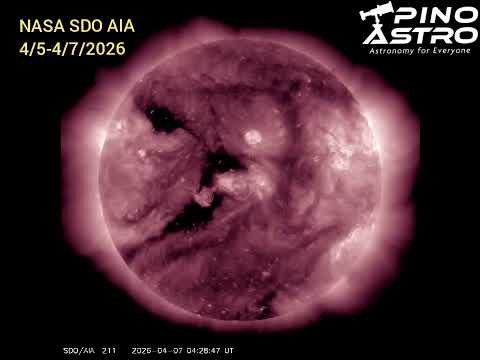 NASA: Sun, April 7, 2026 #PinoAstro - Solar Flares, CMEs & Coronal Holes #NASA