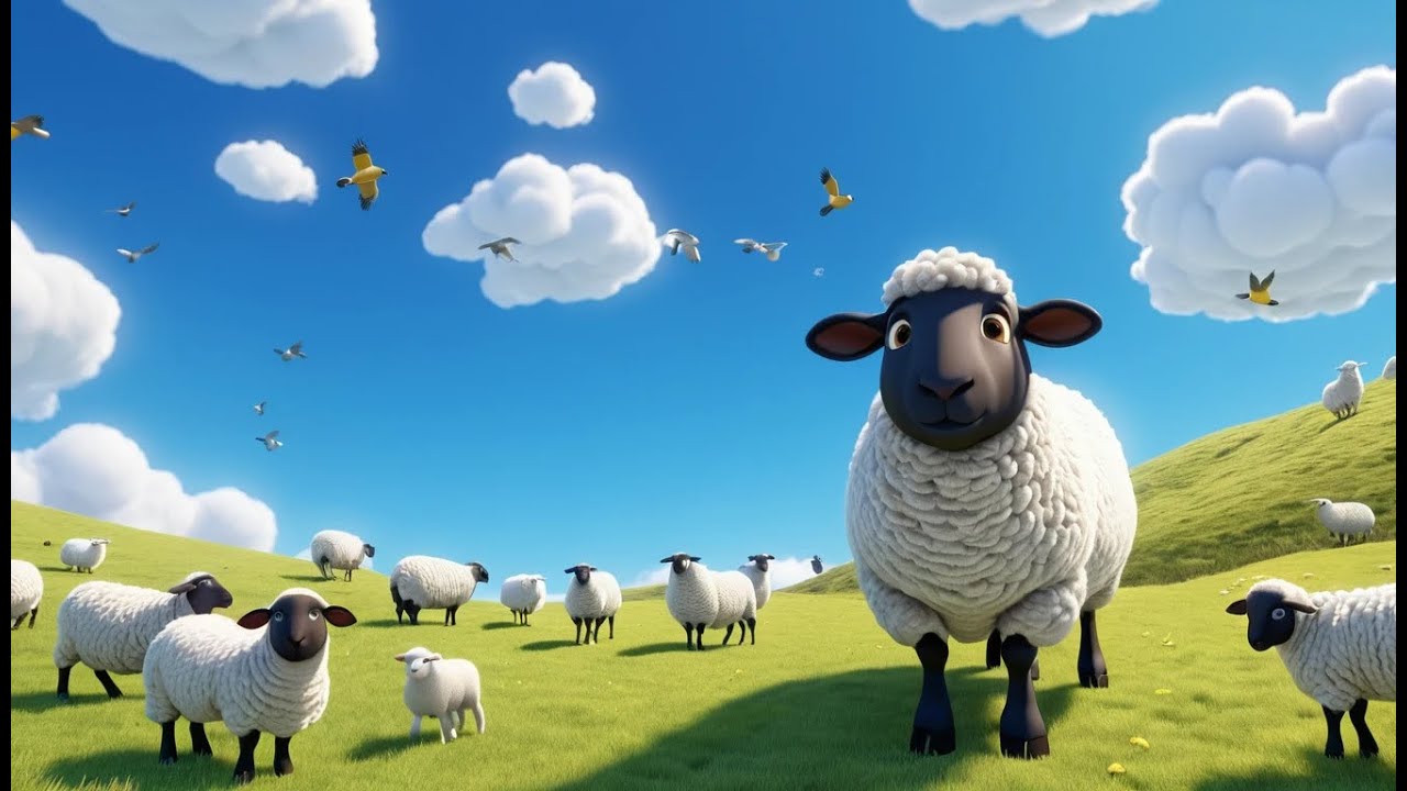 White Sheep, Fluffy and Fat | Cute Sheep Nursery Rhyme for Toddlers ...