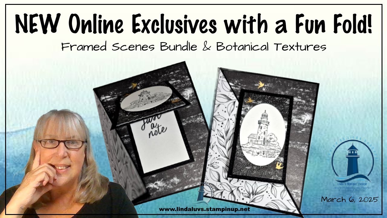 Fun Fold Card: Framed Scenes Bundle complimented with the Botanical ...