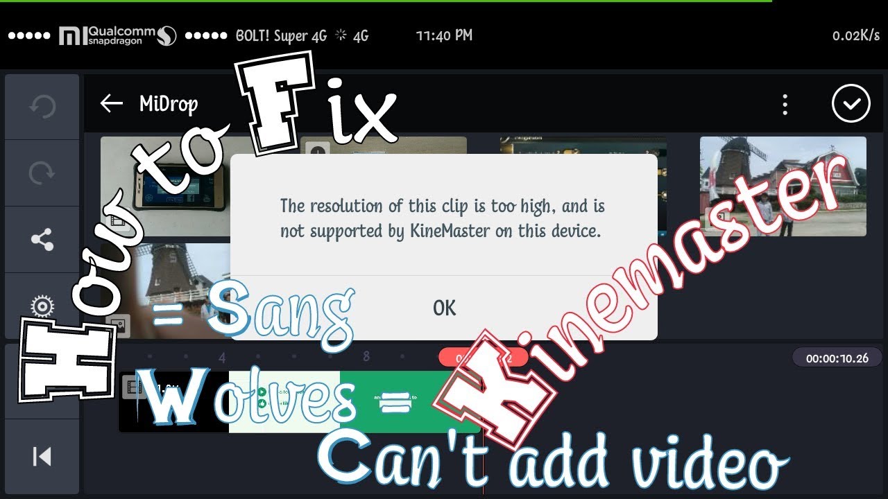 How to Fix Kinemaster Can't add video - YouTube