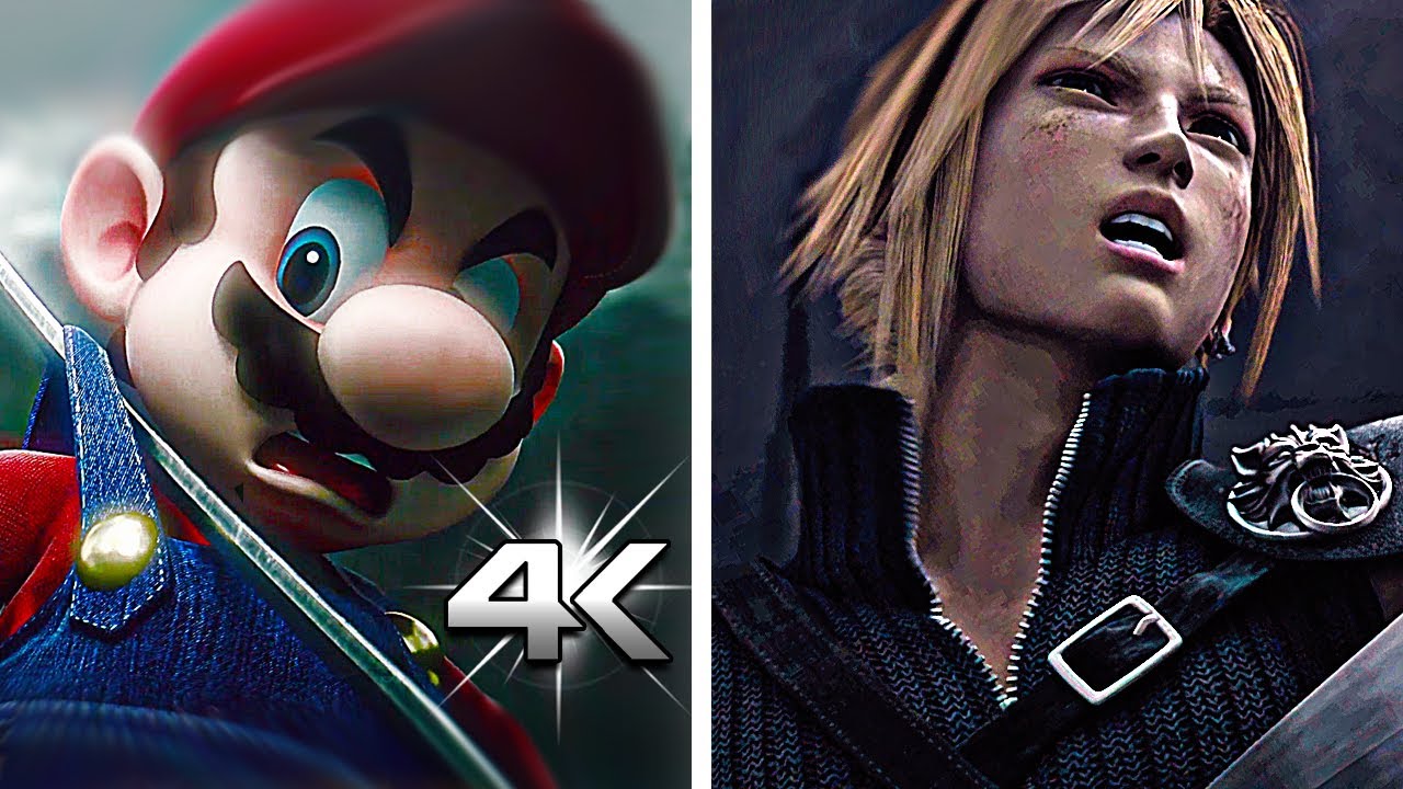 Mario Almost Dies vs Cloud Almost Dies | Super Smash Bros Ultimate (4k ...