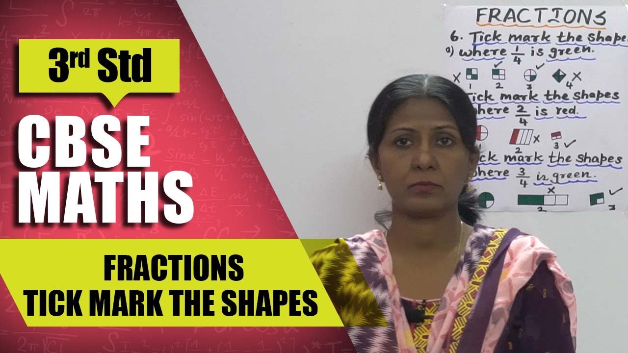 3rd Std CBSE Maths Syllabus | Fractions - Tick Mark the Shapes | CBSE ...