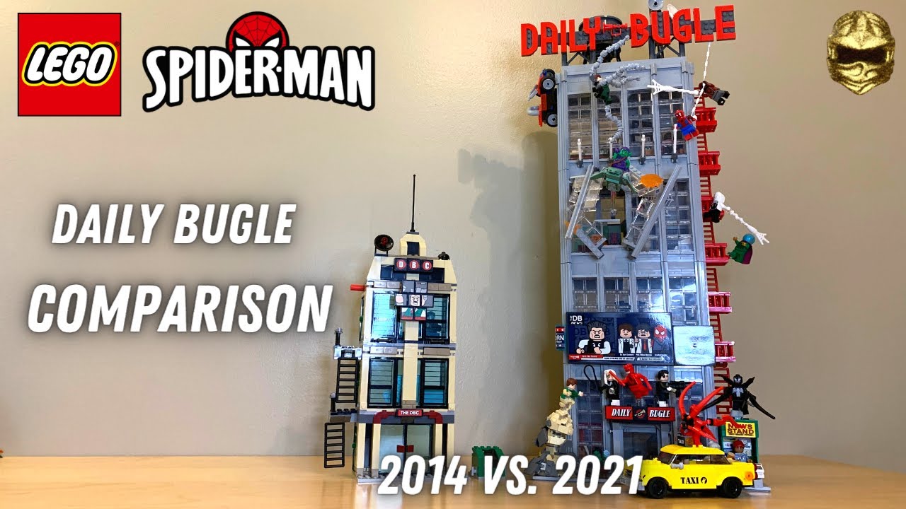 LEGO Marvel Spider-Man Daily Bugle Comparison! 2014 76005 vs. 2021 ...