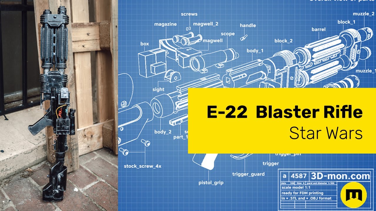 How to Make a Double Barrel Blaster Rifle from Star Wars - YouTube