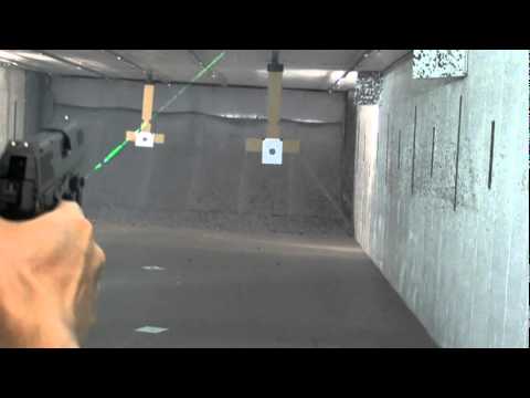 HK45c with C5 Viridian Green Laser - YouTube