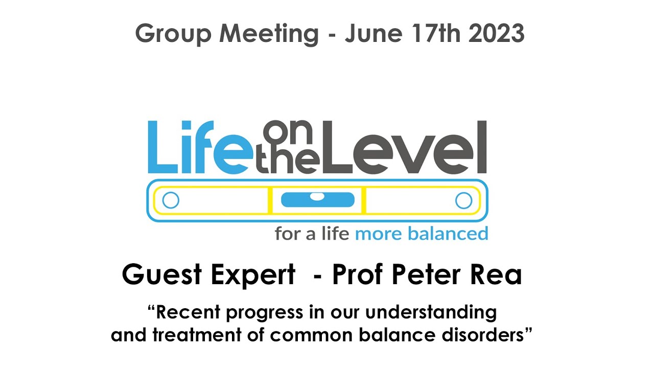 Support Group Zoom Meeting June 17th - Guest Speaker Prof Peter Rea ...