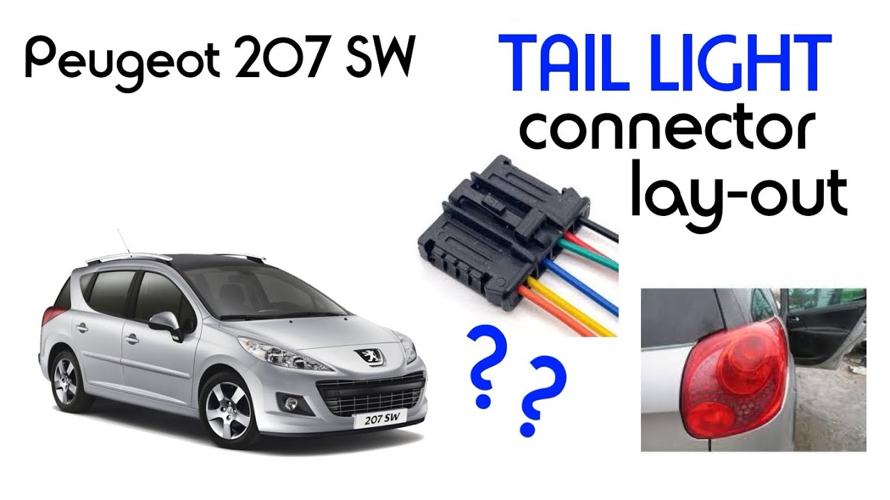 Peugeot 207 (2008): find the reverse light wire! - YouTube